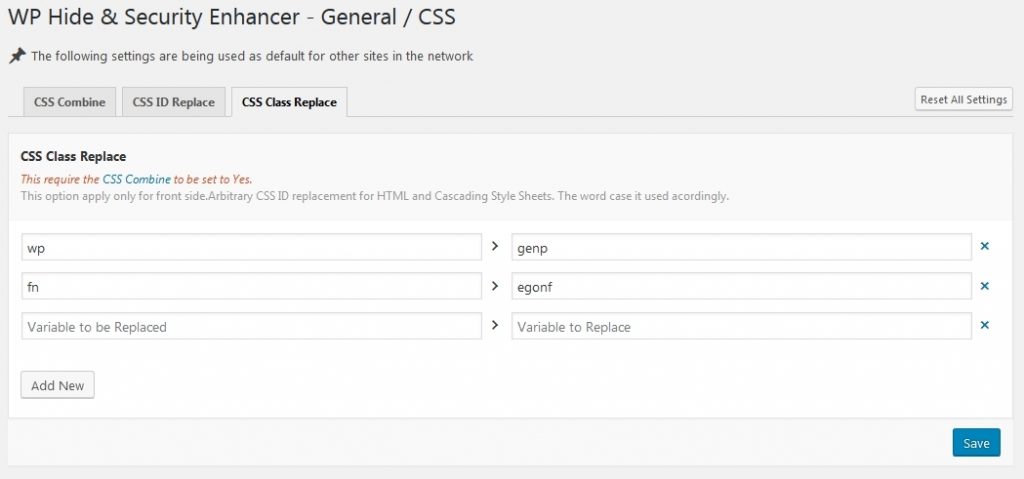 General / CSS – Class/ ID replacement
