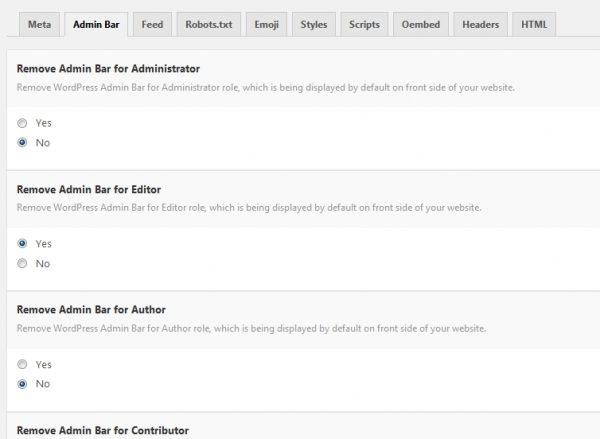 General / Html – Admin Bar General / Html – Admin Bar